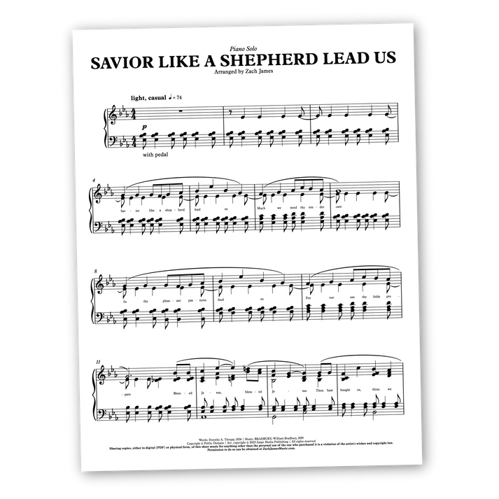 Savior Like a Shepherd Lead Us – Zach James Music